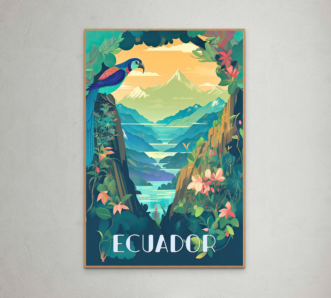 Ecuador Poster, Breathtaking Nature Landscapes Wall Art, Ecuador Travel ...