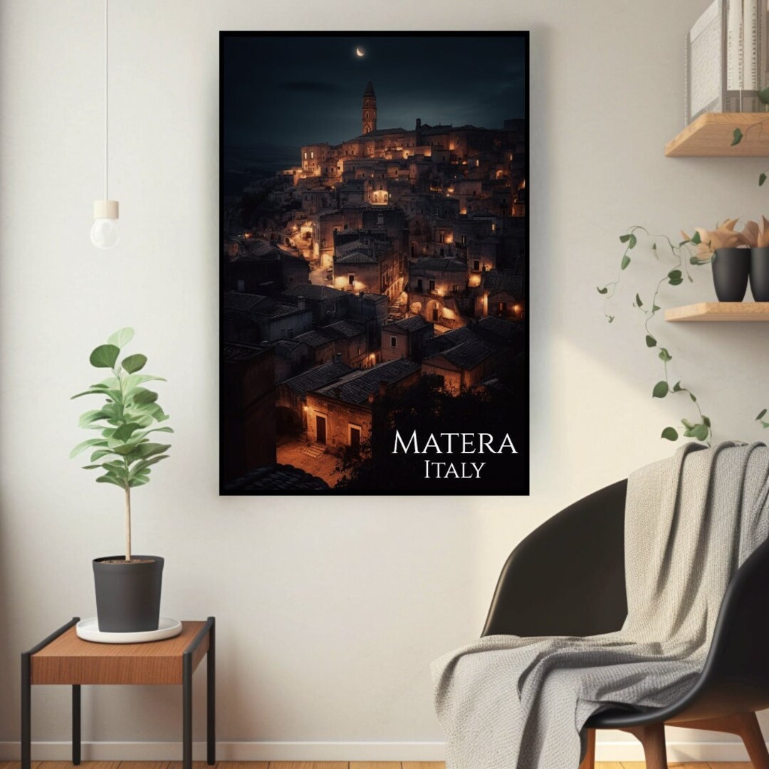 Matera Italy Poster, Ancient Beauty Wall Art, Italian Travel Print ...