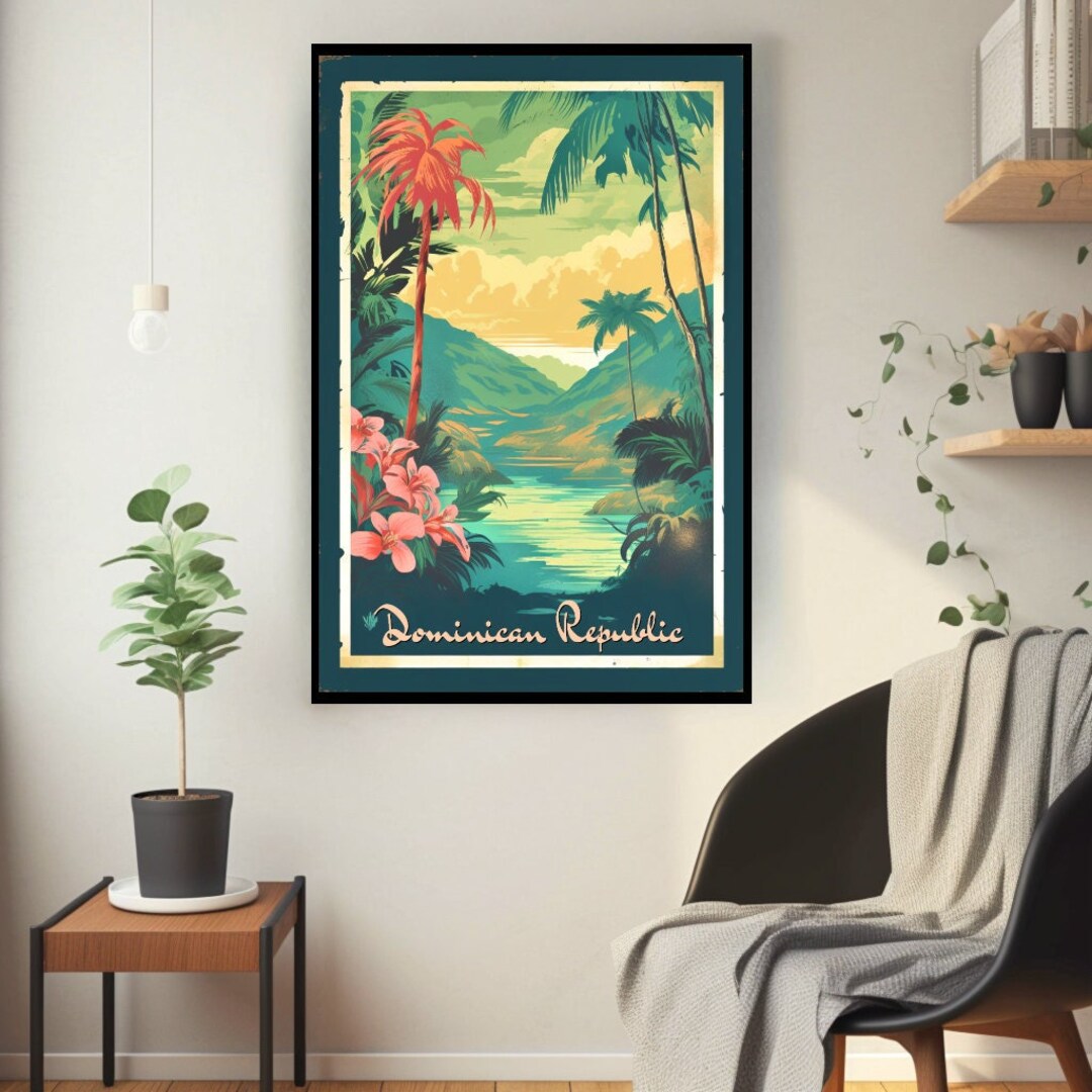 Dominican Republic Poster: Tropical Caribbean Art Print - Etsy