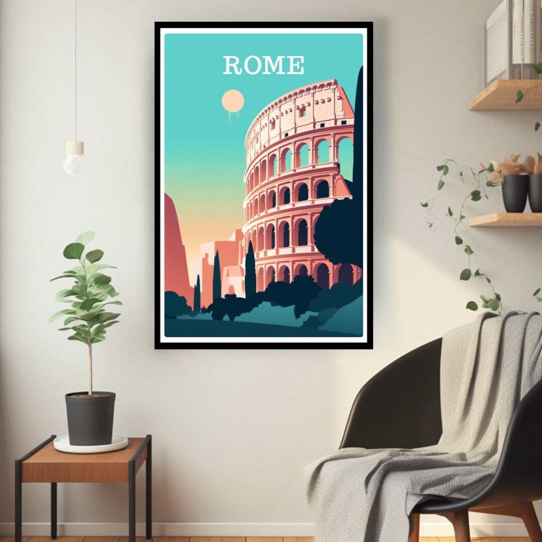 Rome Travel Poster: Timeless Wonder - Wall Art for Travelers & Home ...