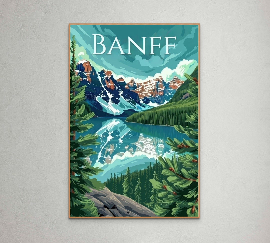 Banff National Park Poster - Scenic Mountain Lake Art Print - Nature ...