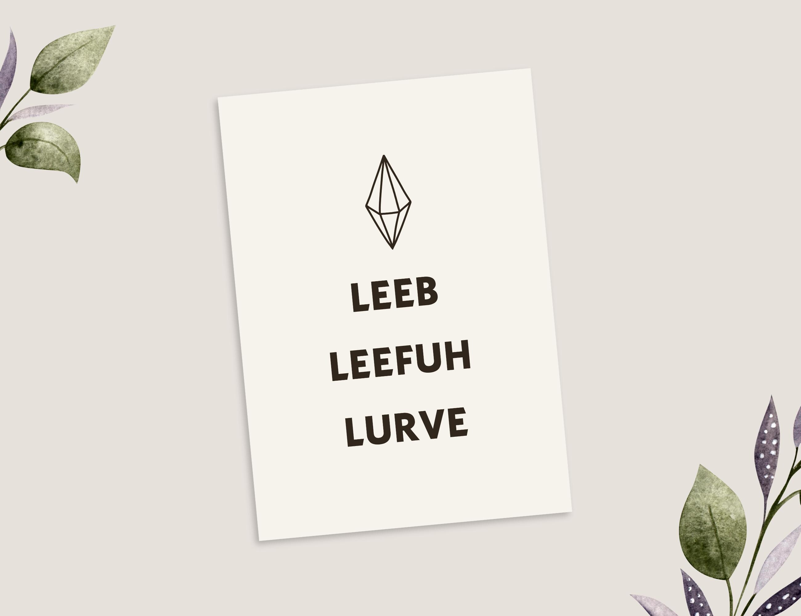 Leeb, Leefuh, Lurve II Simlish Plumbob Wall Art | Digital Download ...
