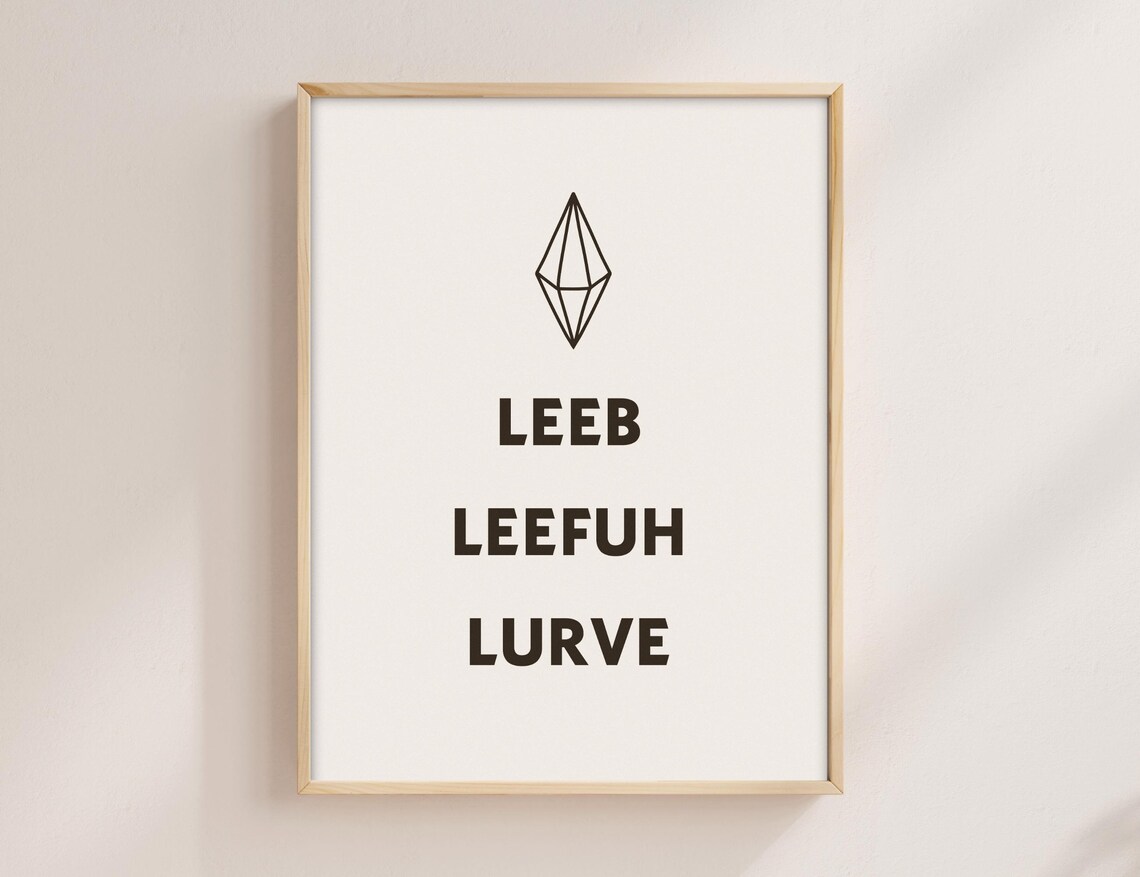 Simlish Plumbob Wall Art: the Sims 4 Inspired Print (digital Download ...