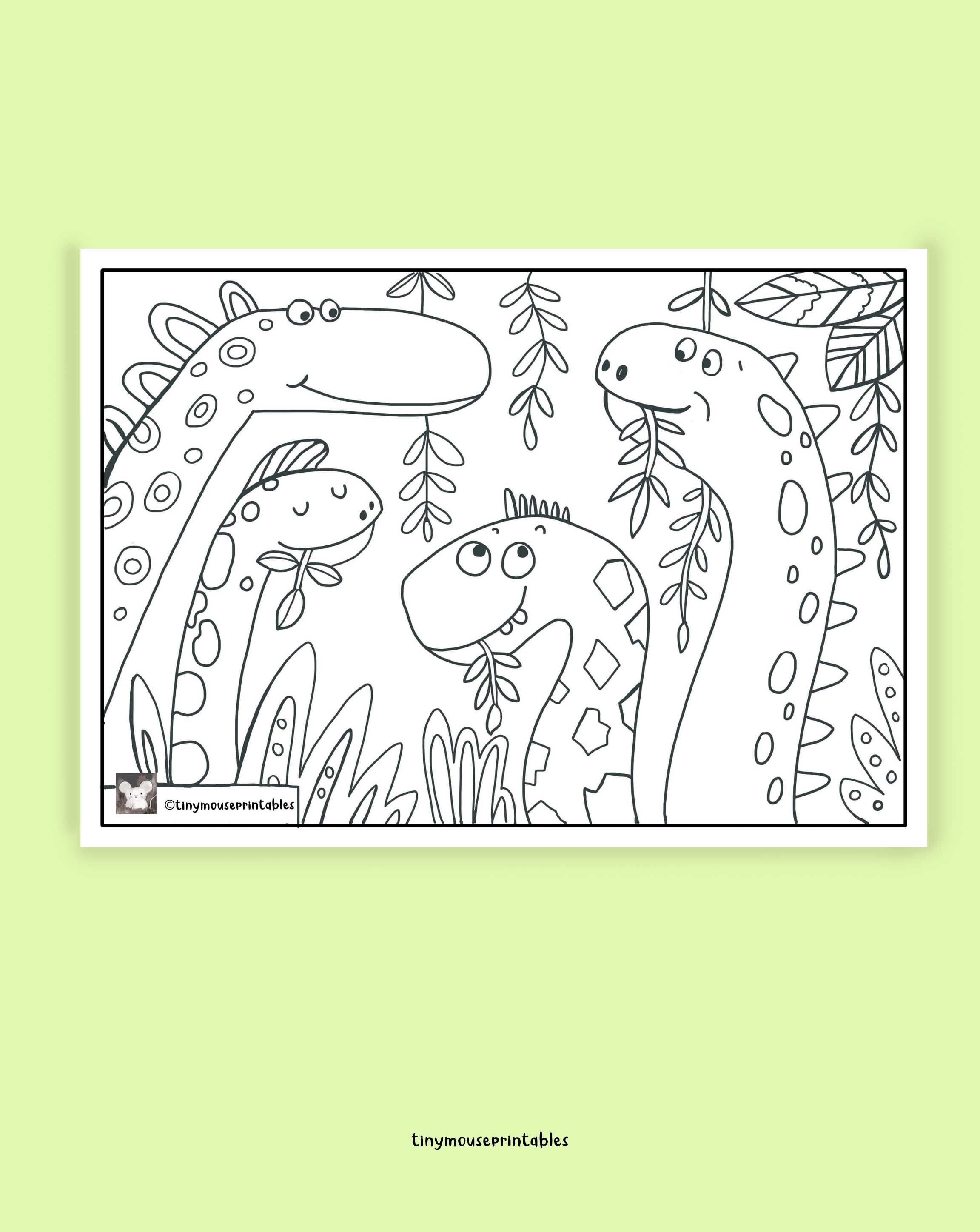 Dinosaur Bundle Coloring Pages Coloring for Kids Prehistoric - Etsy