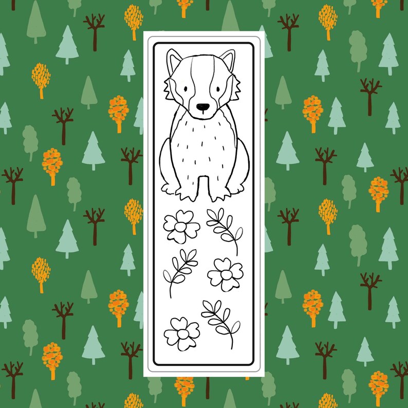Woodland Bookmarks, Bookmark Printable, Paper Craft, Cut and Colour ...