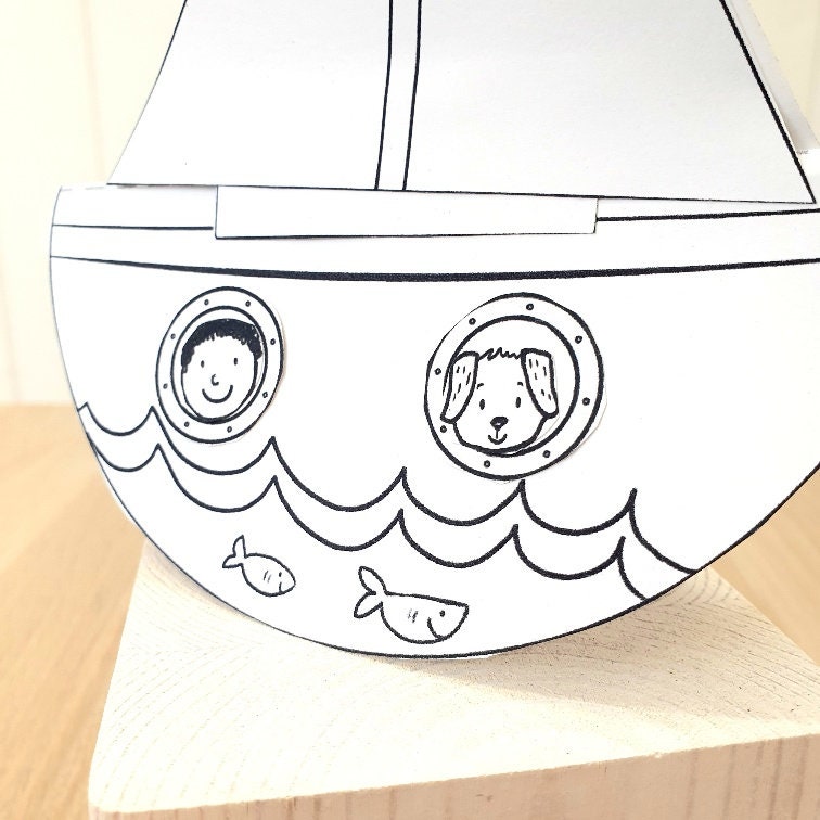 Rocking Paper Boat Craft: Printable Activity Kit (digital Download) - Etsy