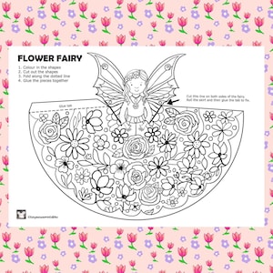 Paper FAIRY DOLLS Printable Activity, Paper Craft Kit, Cut and Colour ...