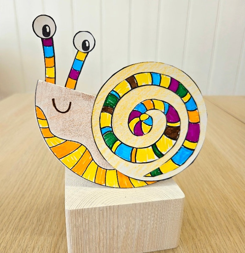 Build a Rocking Paper Snail Family, Snail Printable, Activity Sheets ...