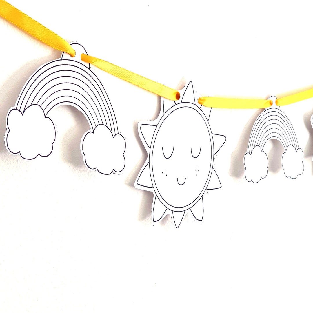 Rainbow and Sun Bunting, Rainbow Activity Printable, Paper Craft Kit ...