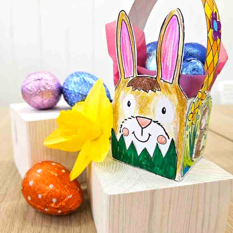 Paper EASTER BUNNY BOX Printable, Paper Gift Box Craft Kit, Cut and ...