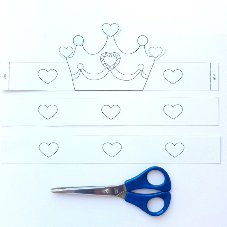Princess Paper Crown, Princess Party Crown, Cut and Colour, Party ...
