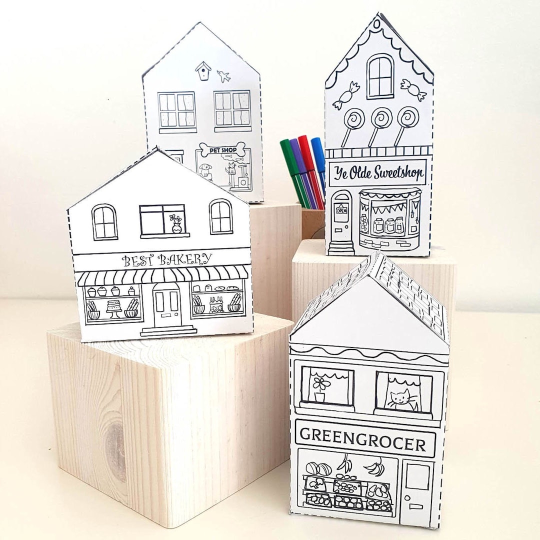 Paper SHOPS Printable Craft Sheets, Activity Sheets, Paper Craft Kit ...