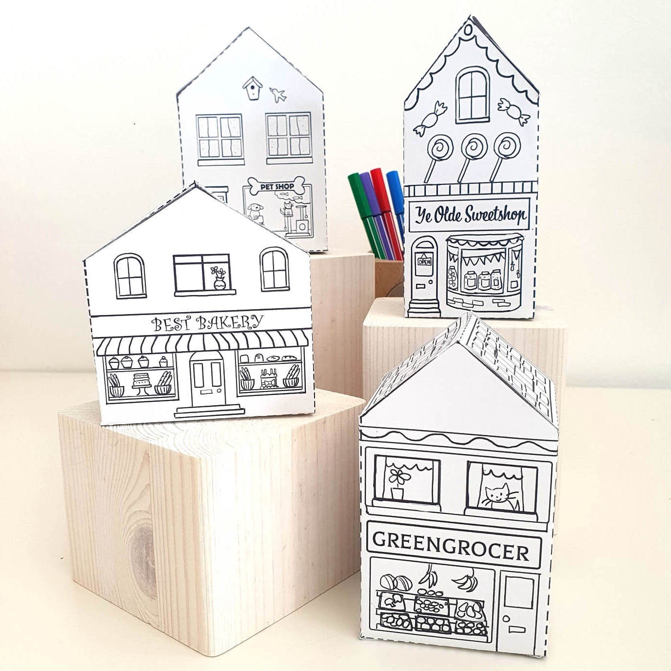 Paper SHOPS Printable Craft Sheets, Activity Sheets, Paper Craft Kit ...