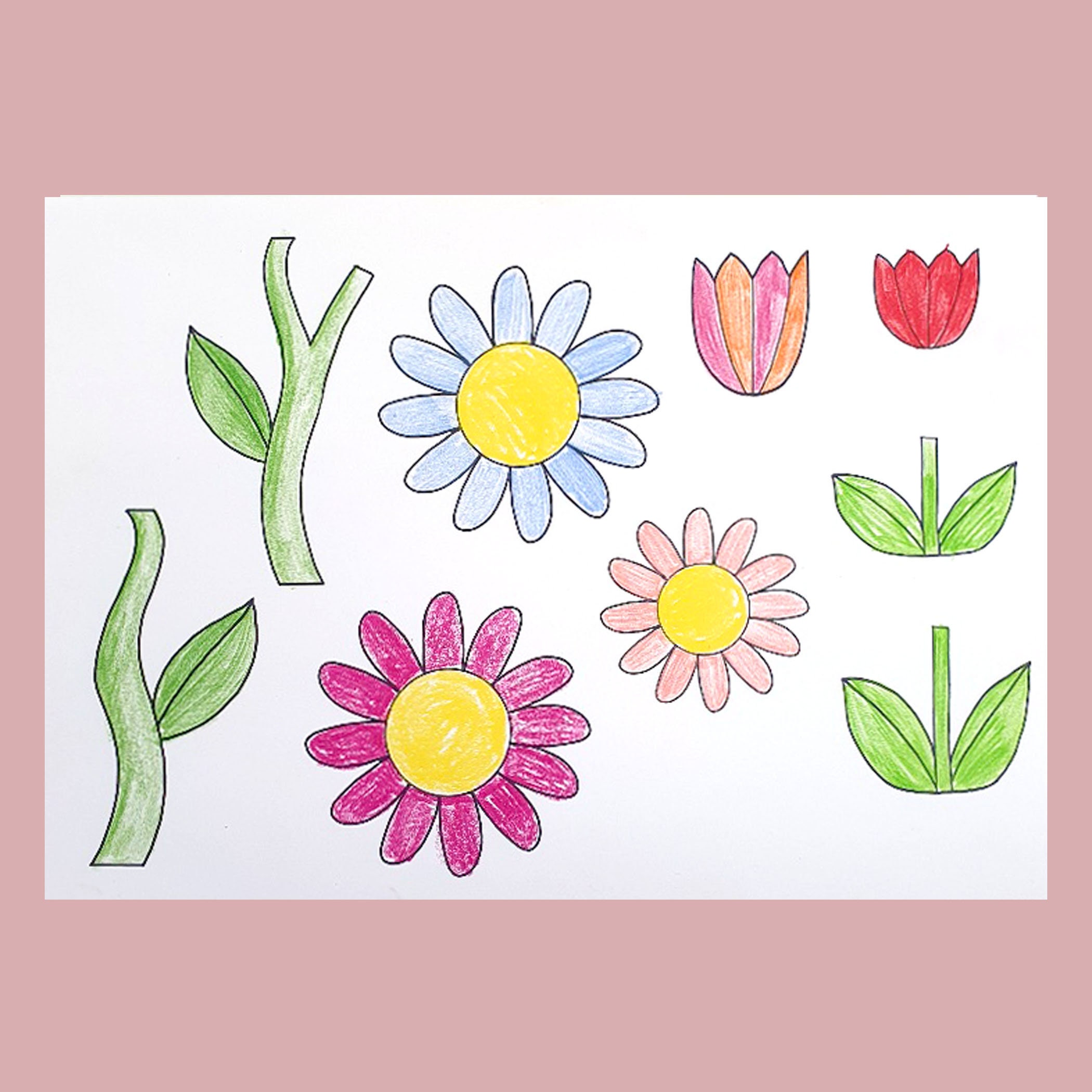 Build a Planter, Flower Printable, Activity Sheets, Paper Craft Kit ...