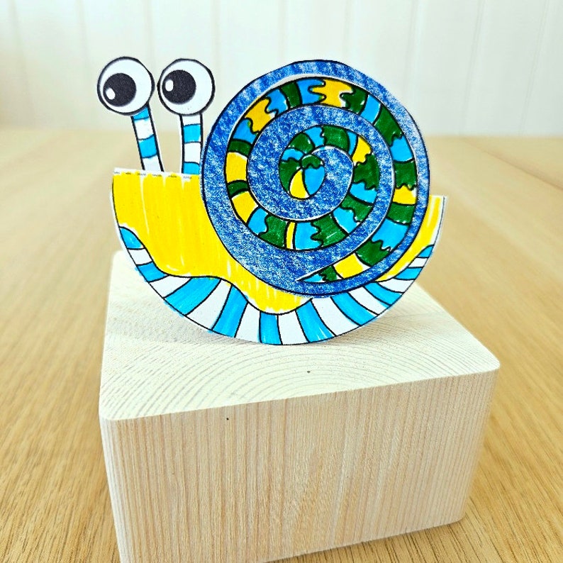 Build a Rocking Paper Snail Family, Snail Printable, Activity Sheets ...