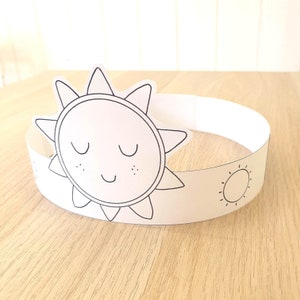 Sun Paper Crown, Sun Party Crown, Cut and Colour, Party Activity, Arts ...