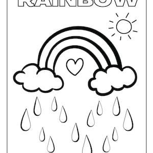 Weather Coloring Pages: Learning Activity Printable (digital Download ...