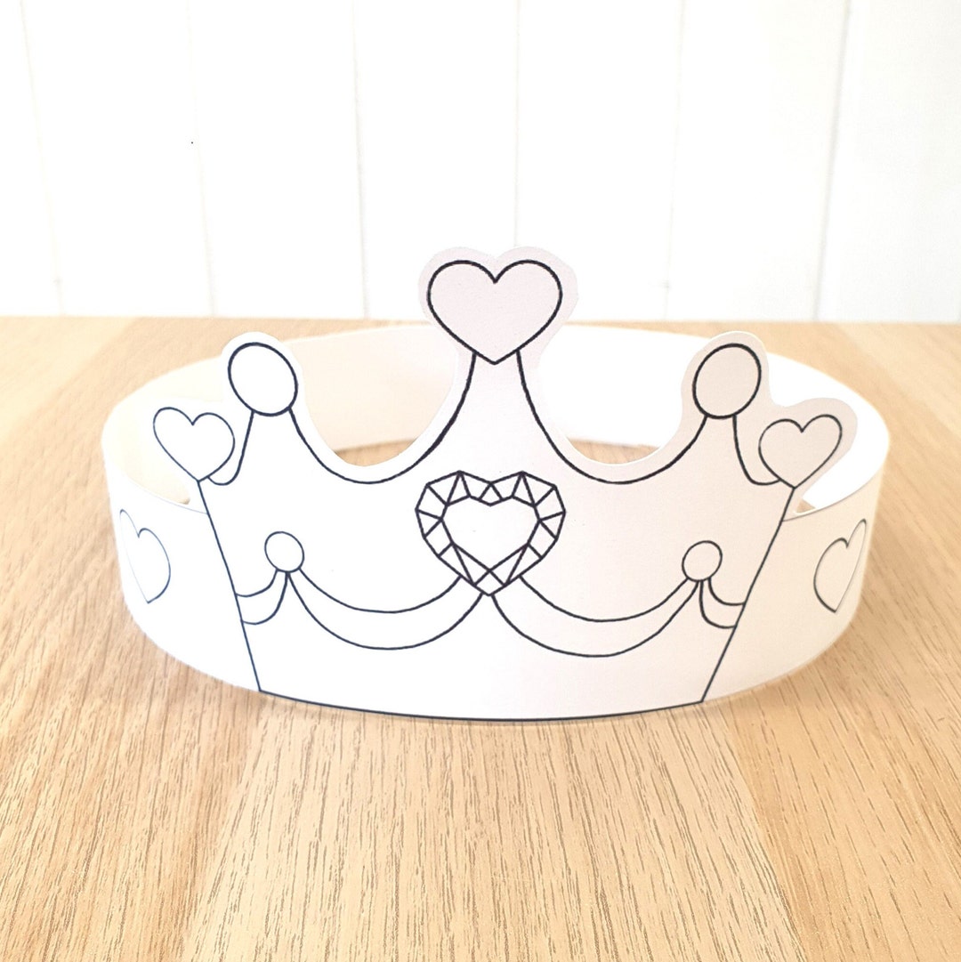 Princess Paper Crown, Princess Party Crown, Cut and Colour, Party ...