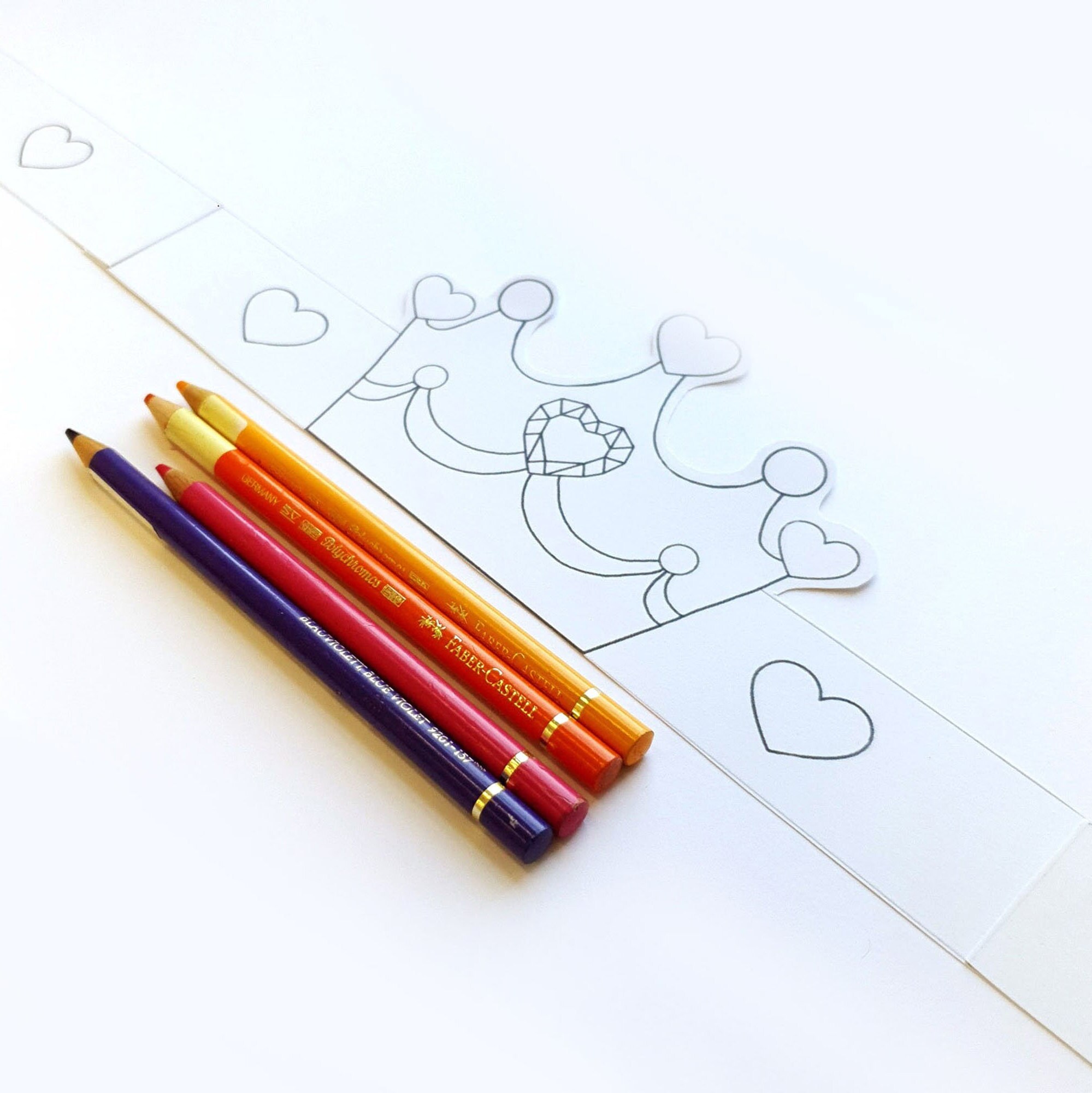 Princess Paper Crown, Princess Party Crown, Cut and Colour, Party ...