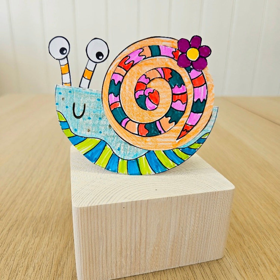 Build a Rocking Paper Snail Family, Snail Printable, Activity Sheets ...