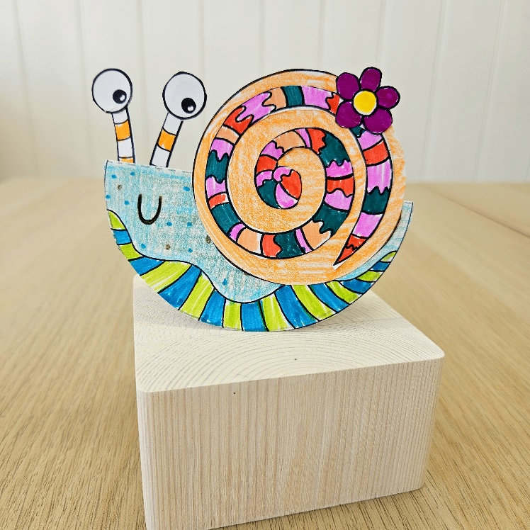 Build a Rocking Paper Snail Family, Snail Printable, Activity Sheets ...