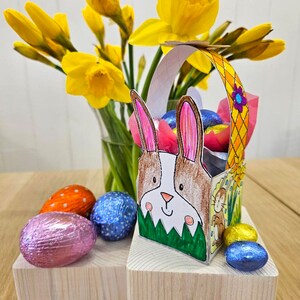 Paper EASTER BUNNY BOX Printable, Paper Gift Box Craft Kit, Cut and ...