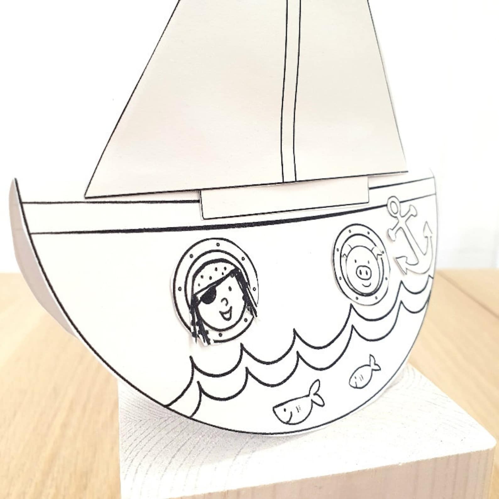 Rocking Paper Boat Craft: Printable Activity Kit (digital Download) - Etsy