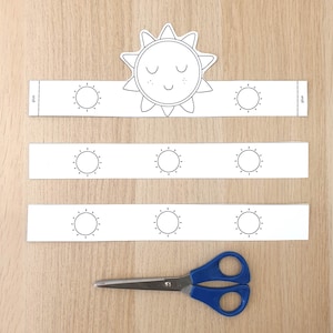 Sun Paper Crown, Sun Party Crown, Cut and Colour, Party Activity, Arts ...
