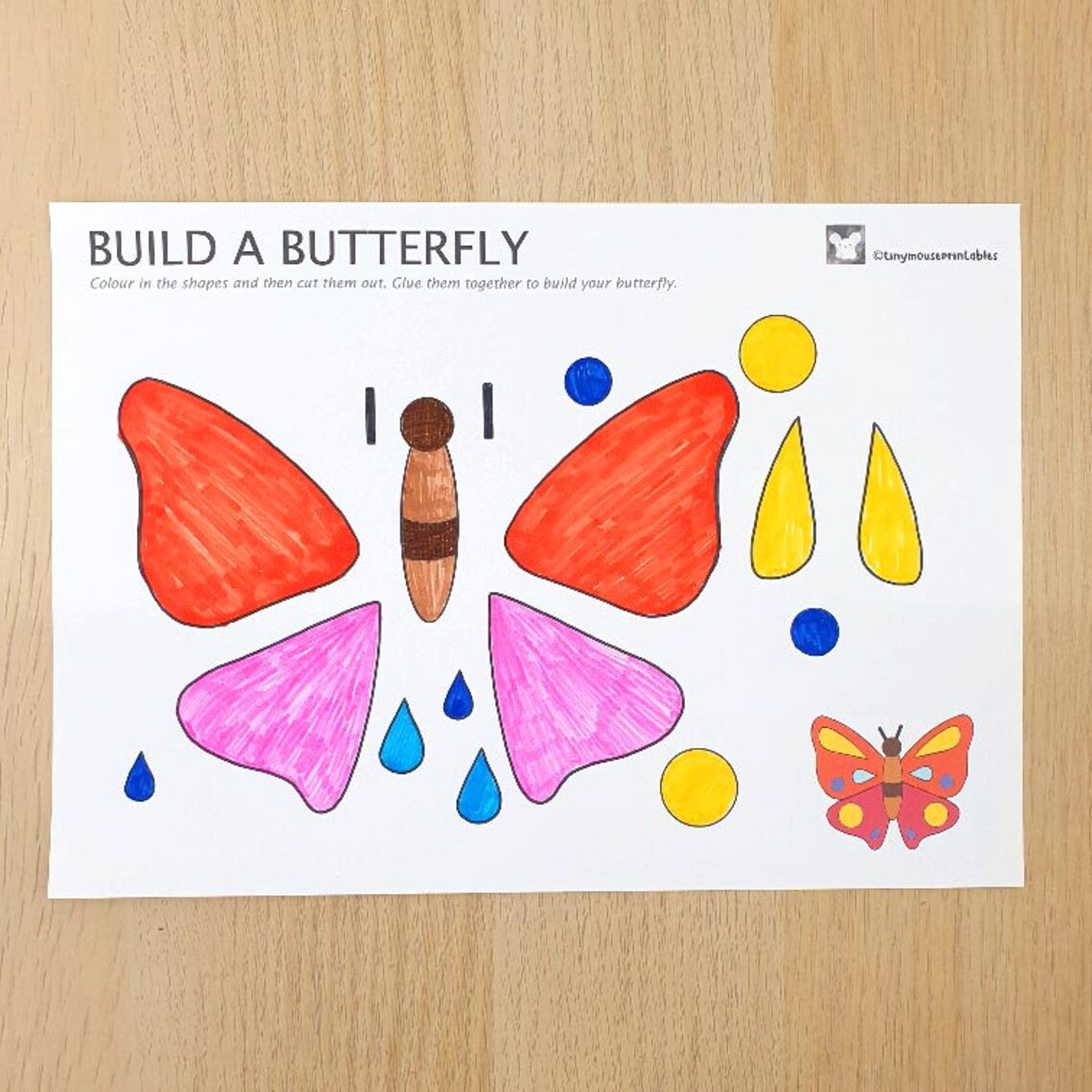 Build a Butterfly, Butterfly Printable, Paper Craft Activity, Cut and ...