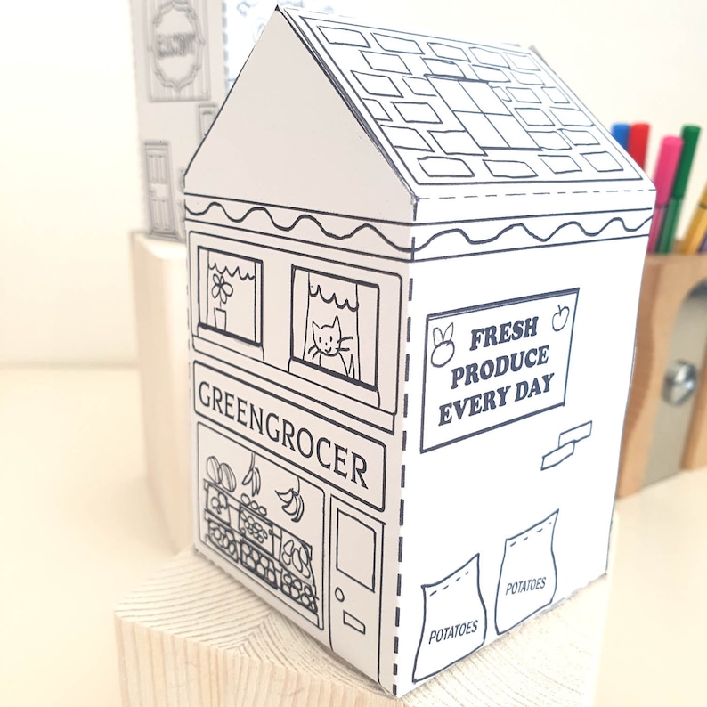 Printable Paper Shops: Craft Activity Sheets for Kids (digital Download ...