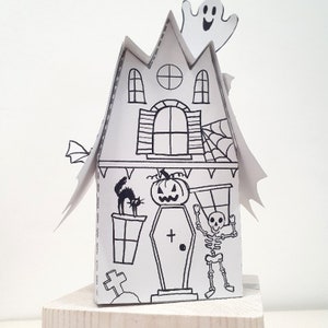 Printable Paper Haunted House Craft Kit: Halloween Activity (digital ...