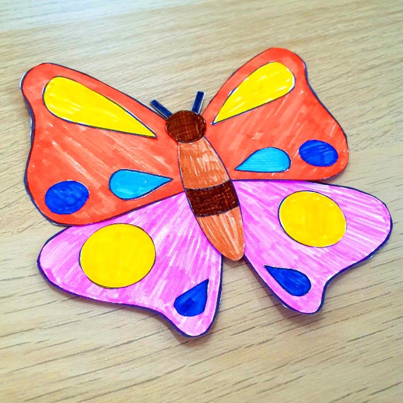 Build a Butterfly, Butterfly Printable, Paper Craft Activity, Cut and ...