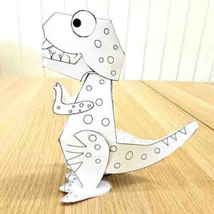 Paper Dinosaur Printable T-rex Craft Sheets, Tyrannosaurus Rex Paper ...
