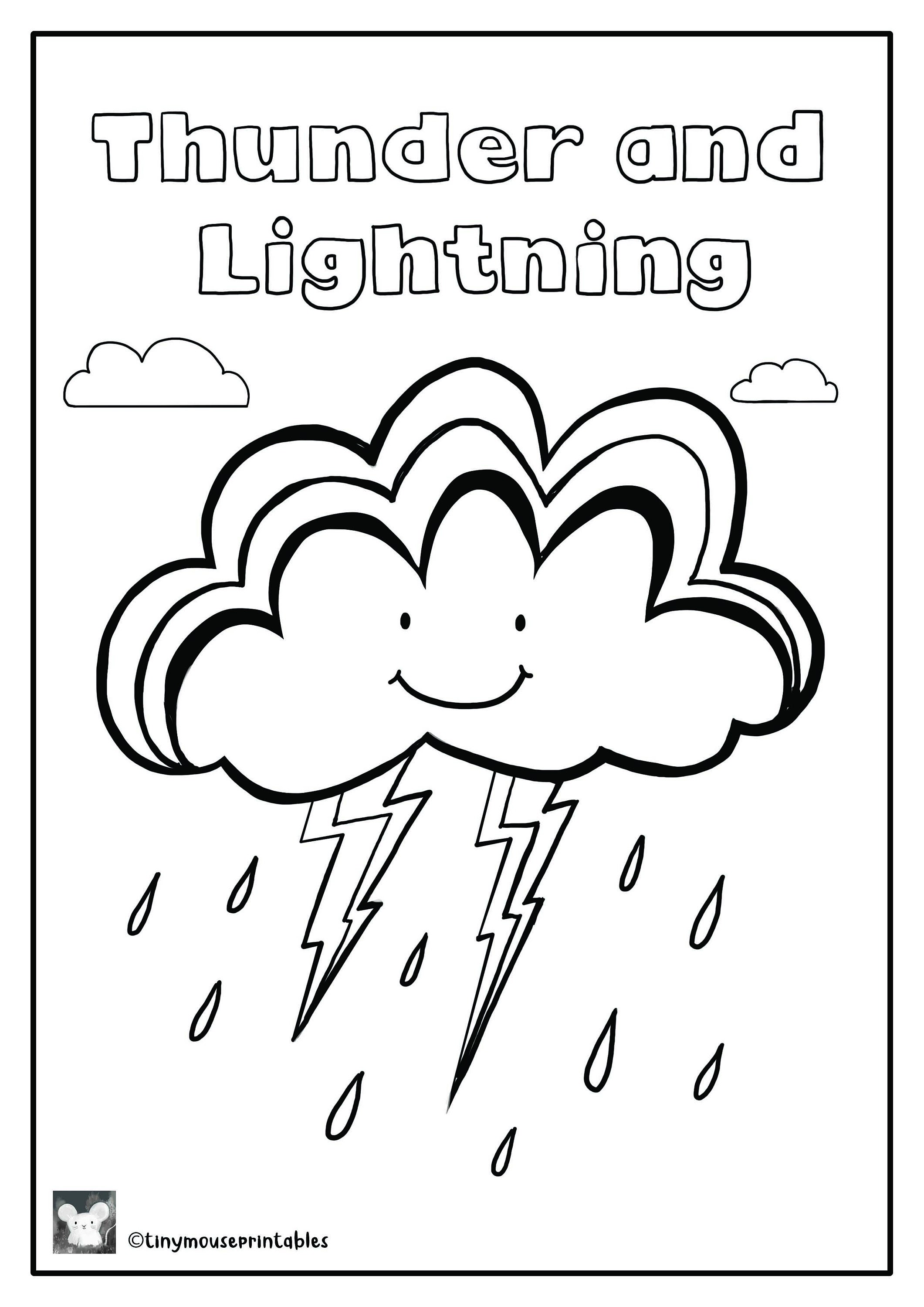 Thunder Coloring Pages