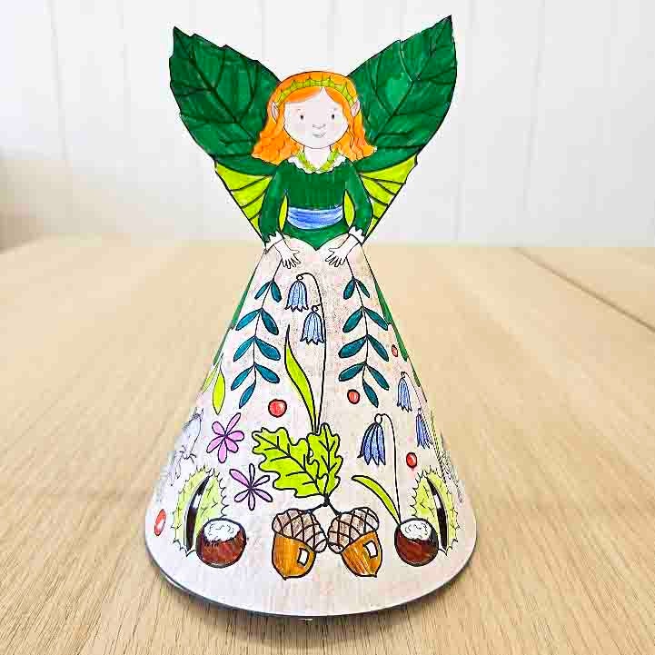 Paper FAIRY DOLLS Printable Activity, Paper Craft Kit, Cut and Colour ...