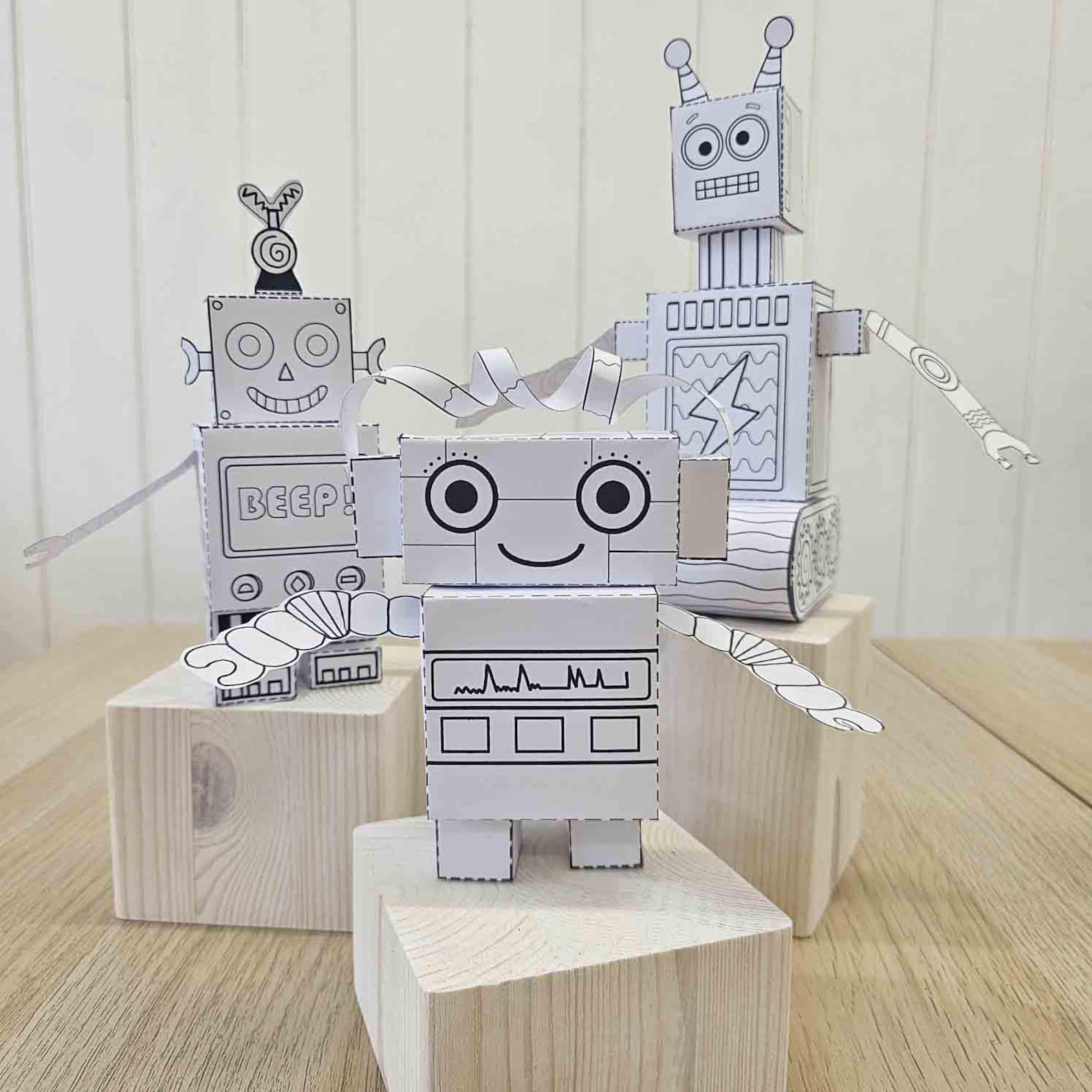 Printable Paper Robots: STEM Craft Activity for Kids (PDF Download) - Etsy