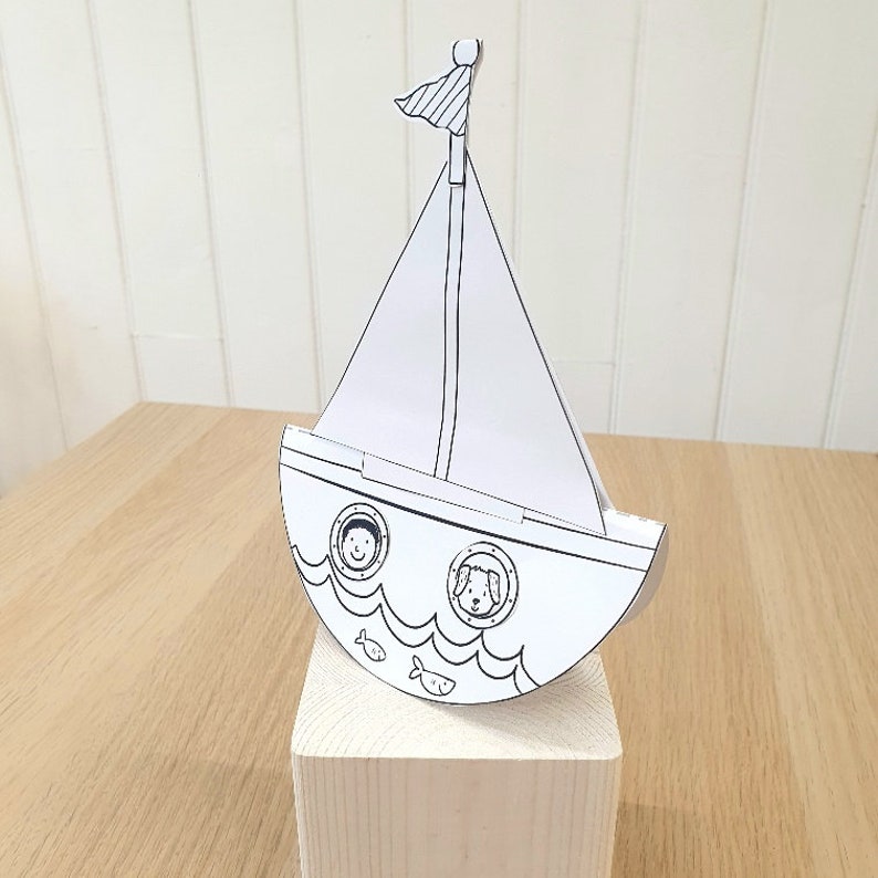 Rocking Paper Boat Craft: Printable Activity Kit (digital Download) - Etsy
