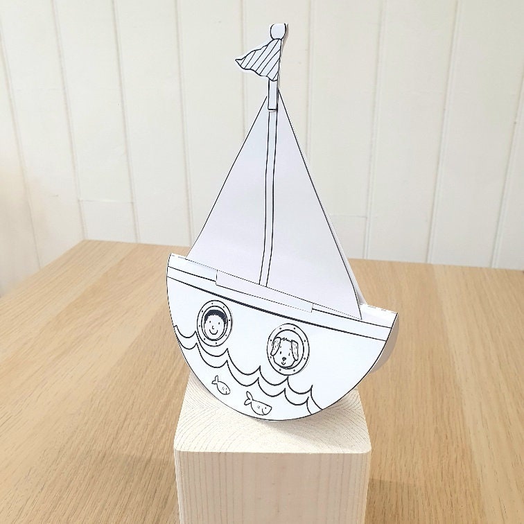 Rocking Paper Boat Craft: Printable Activity Kit (digital Download) - Etsy