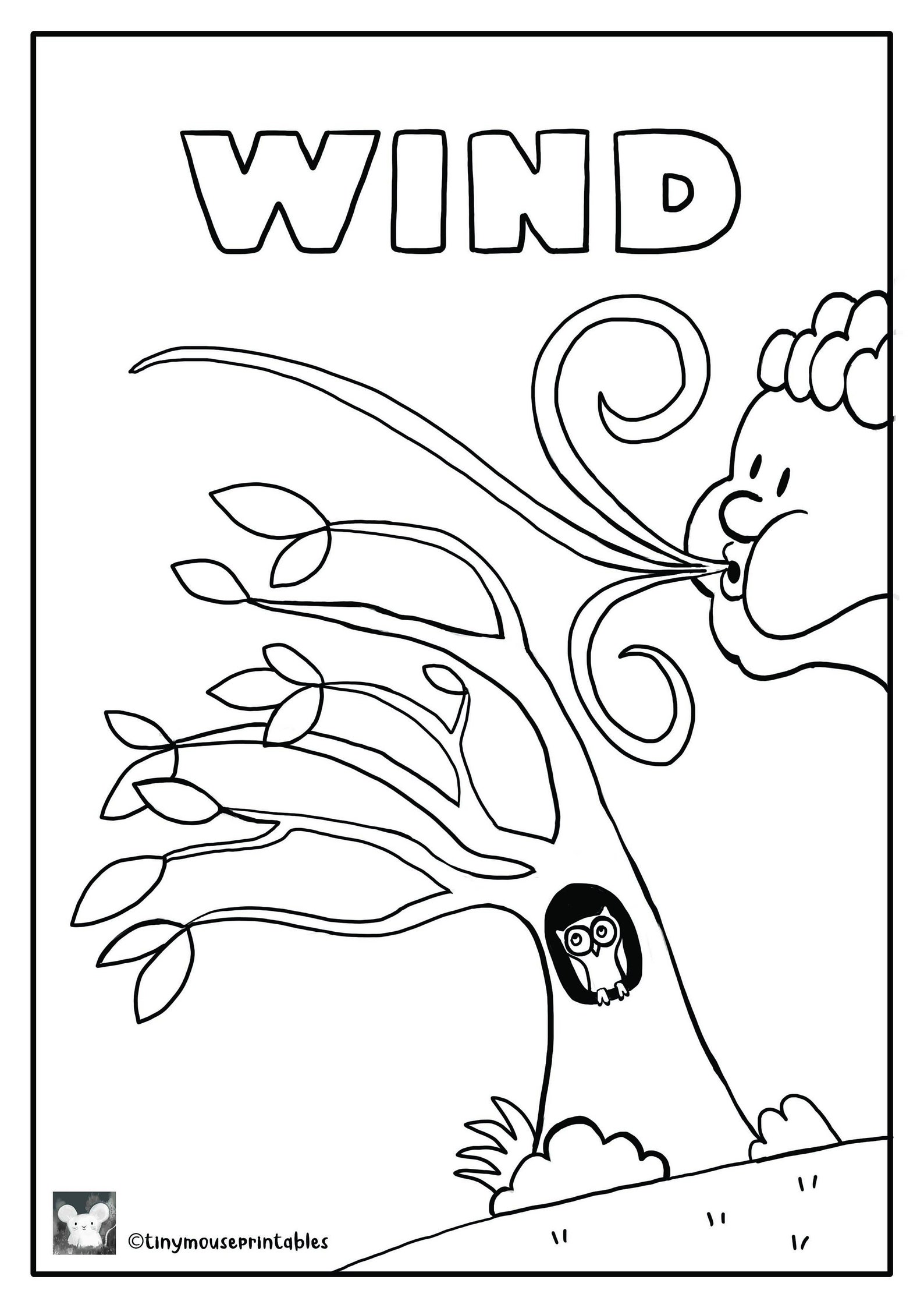 Weather Coloring Pages, Daycare Learning Printable, Weather Printable ...