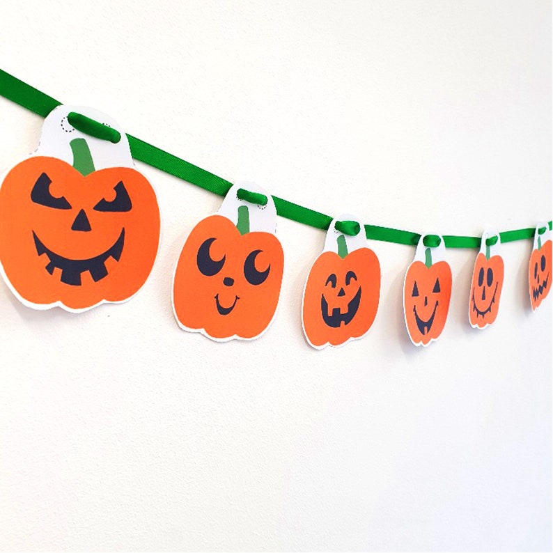 Halloween Pumpkin Bunting Halloween Banner Party Craft Kit - Etsy