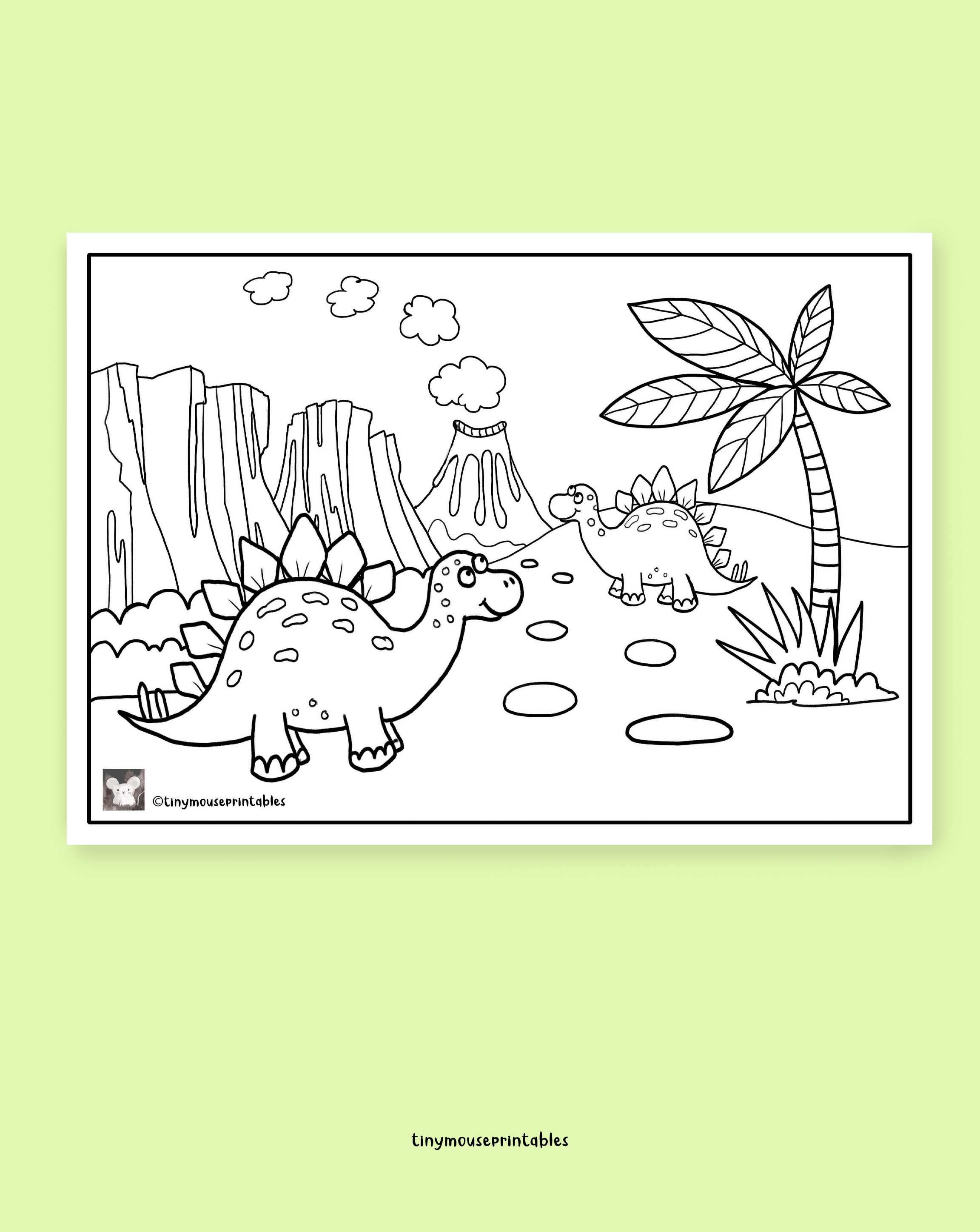 Dinosaur Bundle Coloring Pages, Coloring for Kids, Prehistoric ...