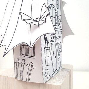 Printable Paper Haunted House Craft Kit: Halloween Activity (digital ...