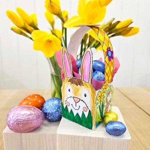 Paper EASTER BUNNY BOX Printable, Paper Gift Box Craft Kit, Cut and ...