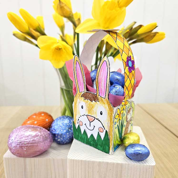 Paper EASTER BUNNY BOX Printable, Paper Gift Box Craft Kit, Cut and ...