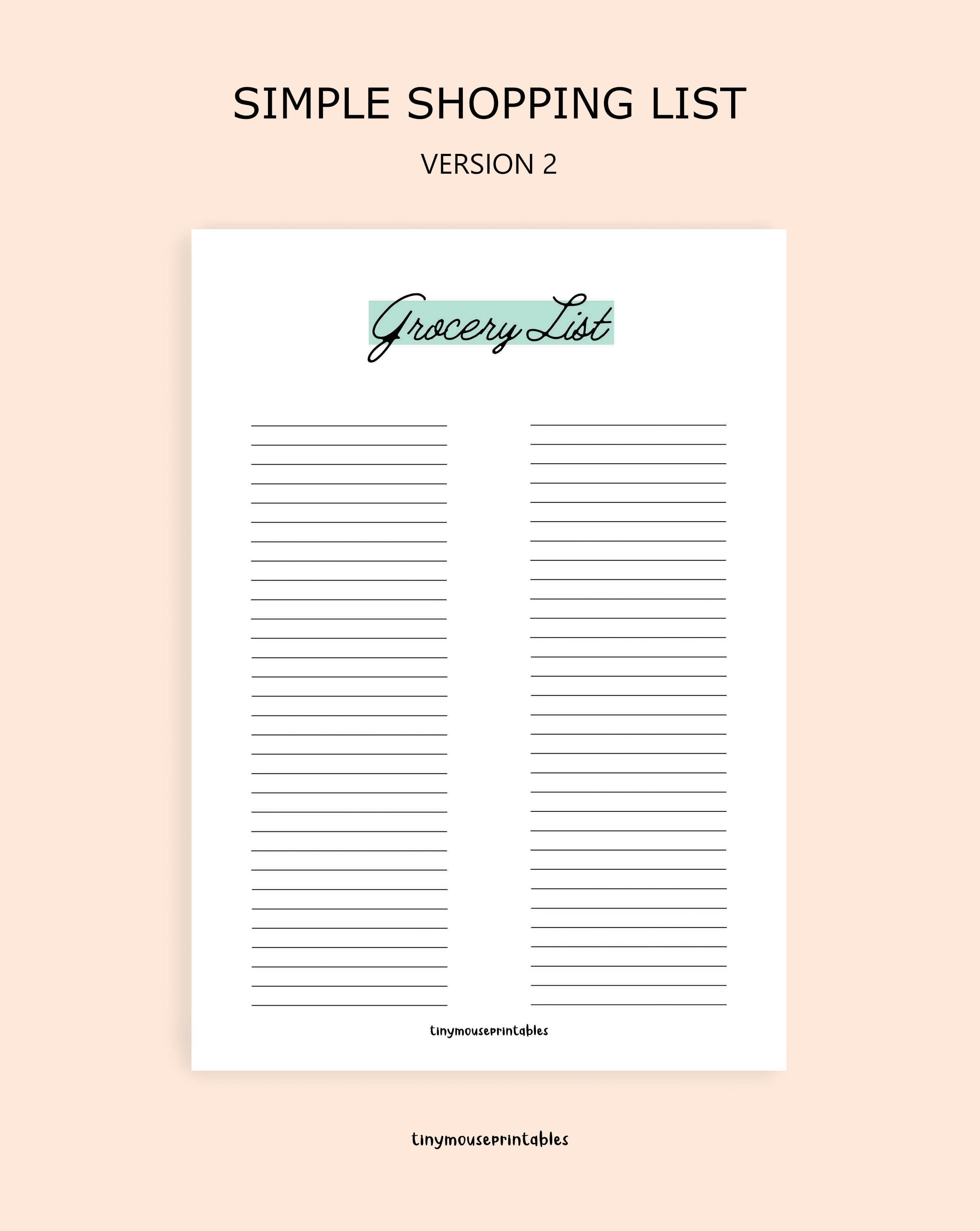 Printable Grocery Shopping List Template PDF Etsy UK printable-grocery-shopping-list-template-pdf-etsy-uk