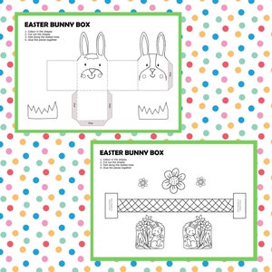 Paper EASTER BUNNY BOX Printable, Paper Gift Box Craft Kit, Cut and ...