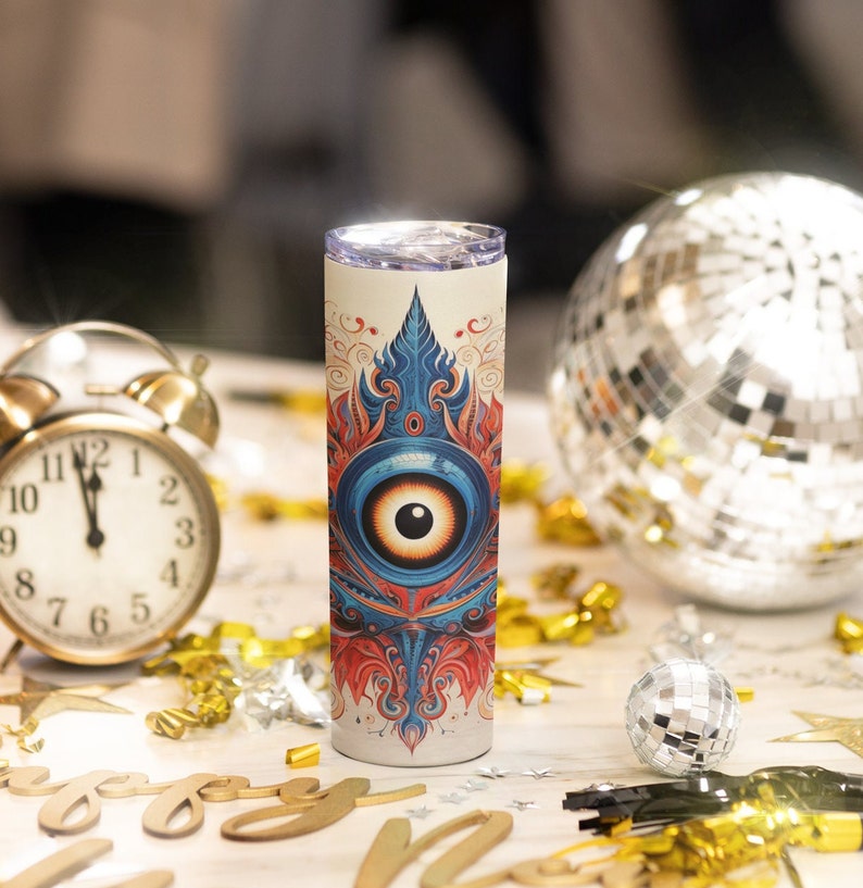 Ornate Evil Eye Neo-traditional Skinny Tumbler Intricate Detailed ...