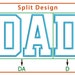 Dad Applique Embroidery Machine Sign Design Satin Stitch Father's Day ...
