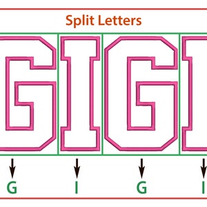 Gigi Applique Embroidery Machine Sign Design Satin Stitch Mother's Day ...