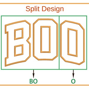 Boo Applique Embroidery Machine Sign Design Satin Stitch Halloween's ...